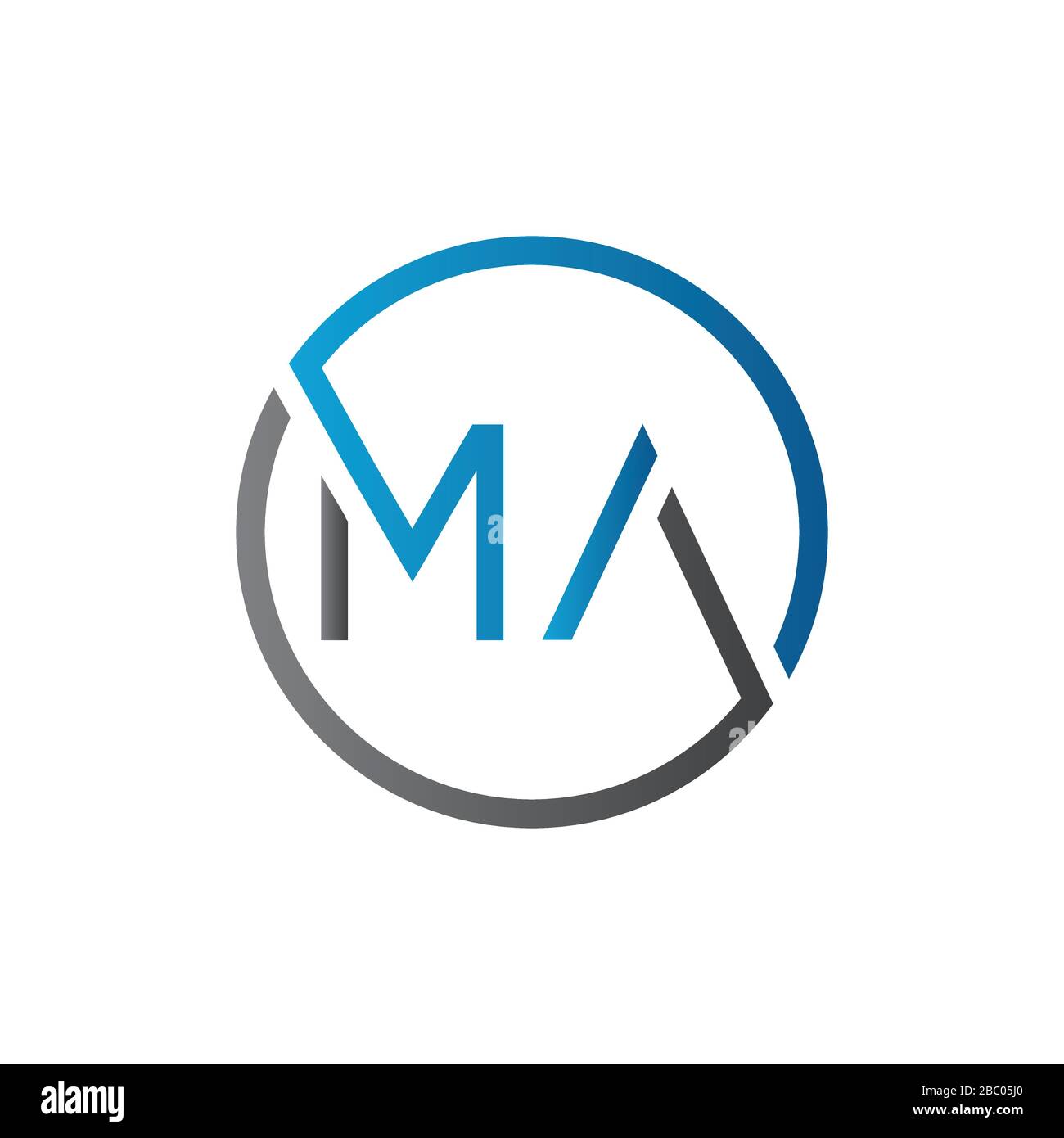 Initial MA letter Logo vector Template. Abstract Letter MA logo Design ...