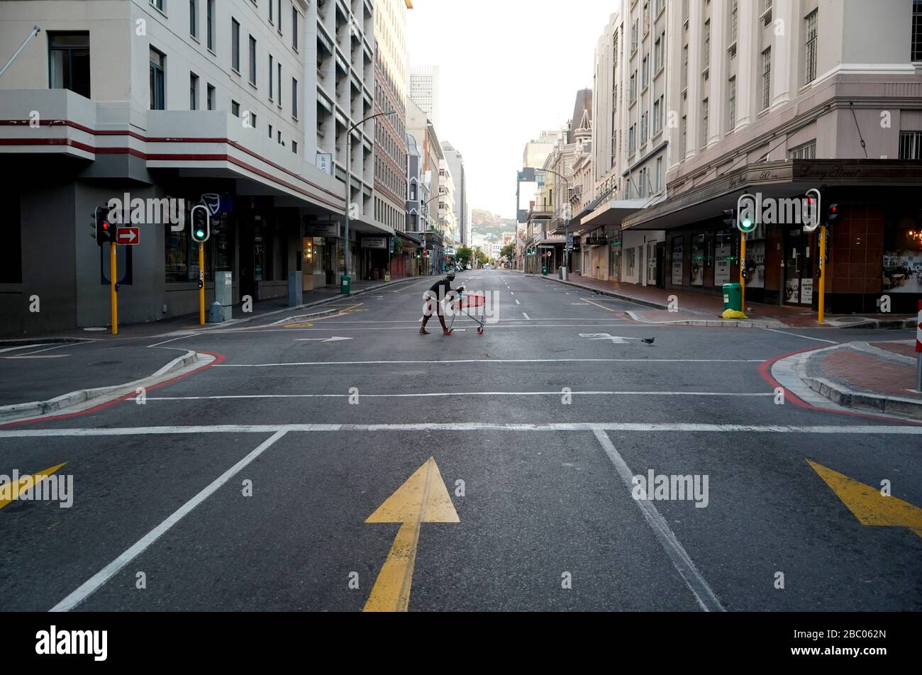 2 April 2020 - Cape Town,South Africa : Empty streets in the city of ...