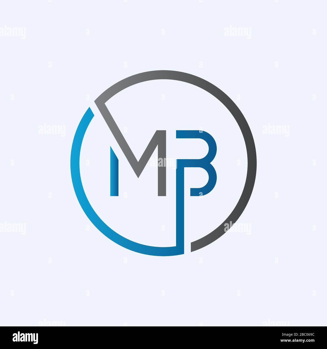 Initial MB letter Logo vector Template. Abstract Letter MB logo Design ...