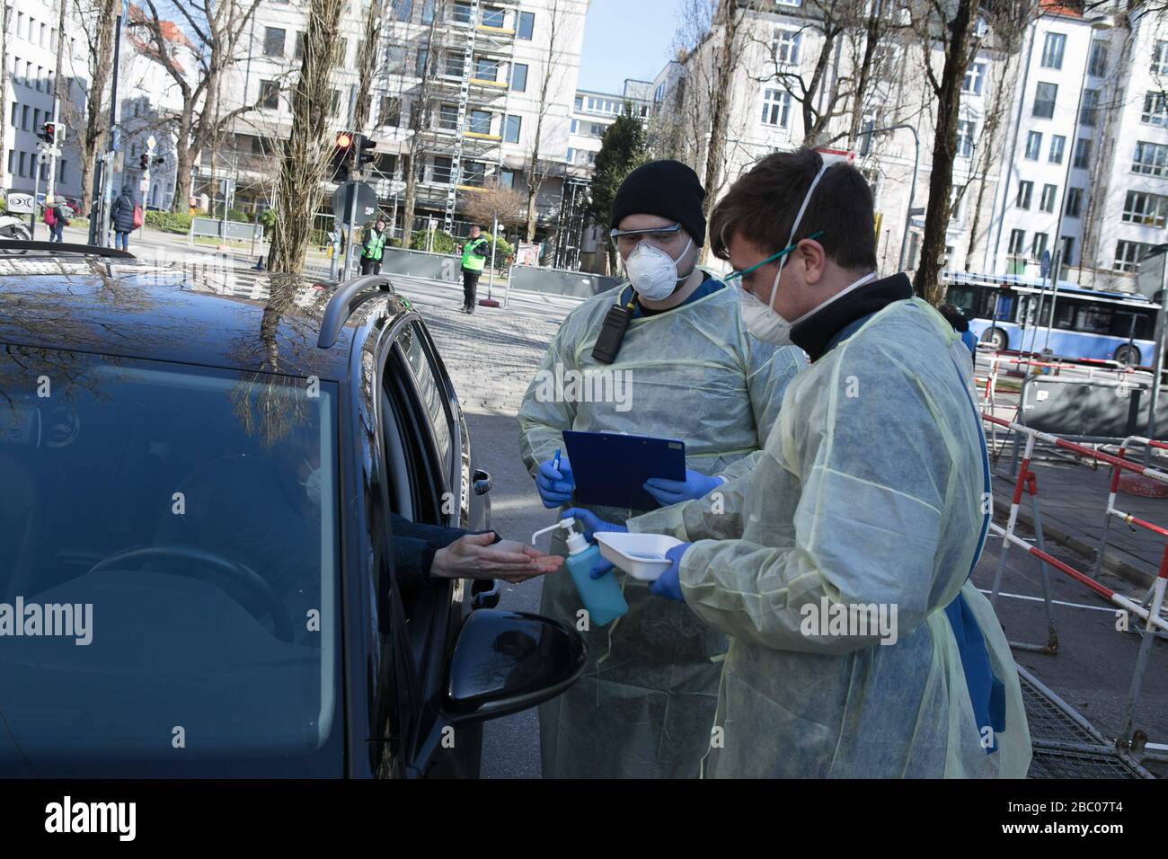 Swab test station hi-res stock photography and images - Alamy