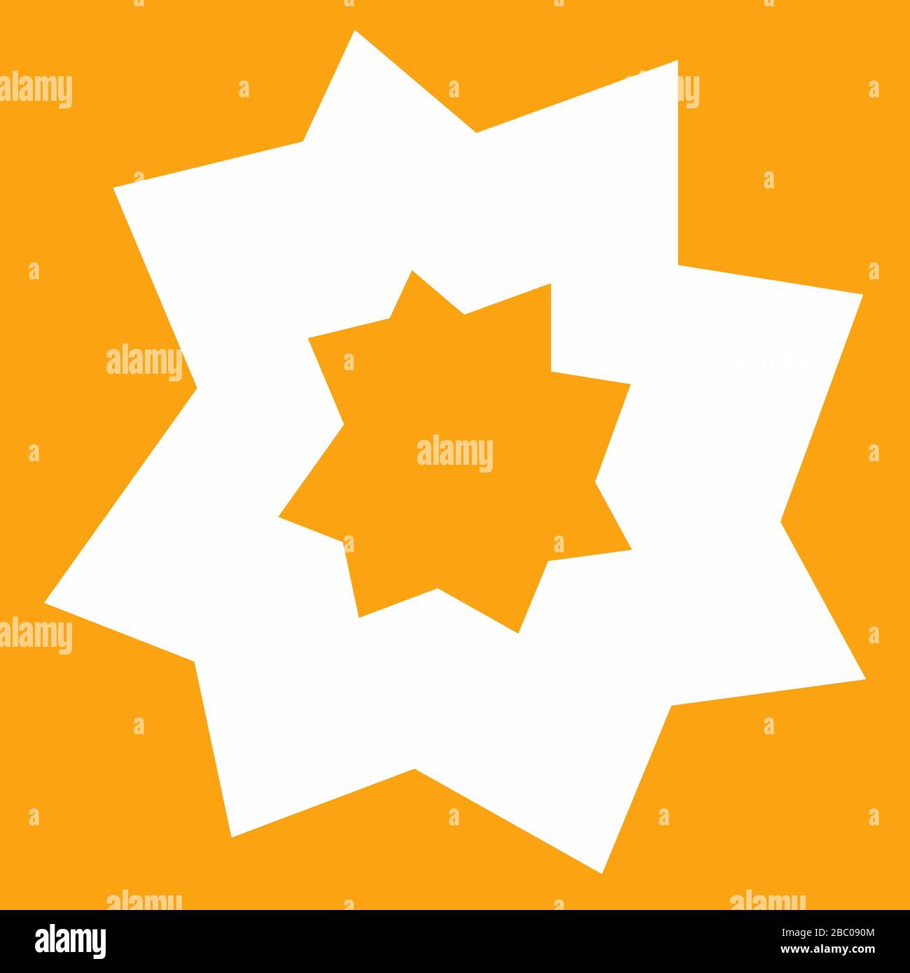 Starry modern square tile, geometry shapes in warm tone. Irregular ...