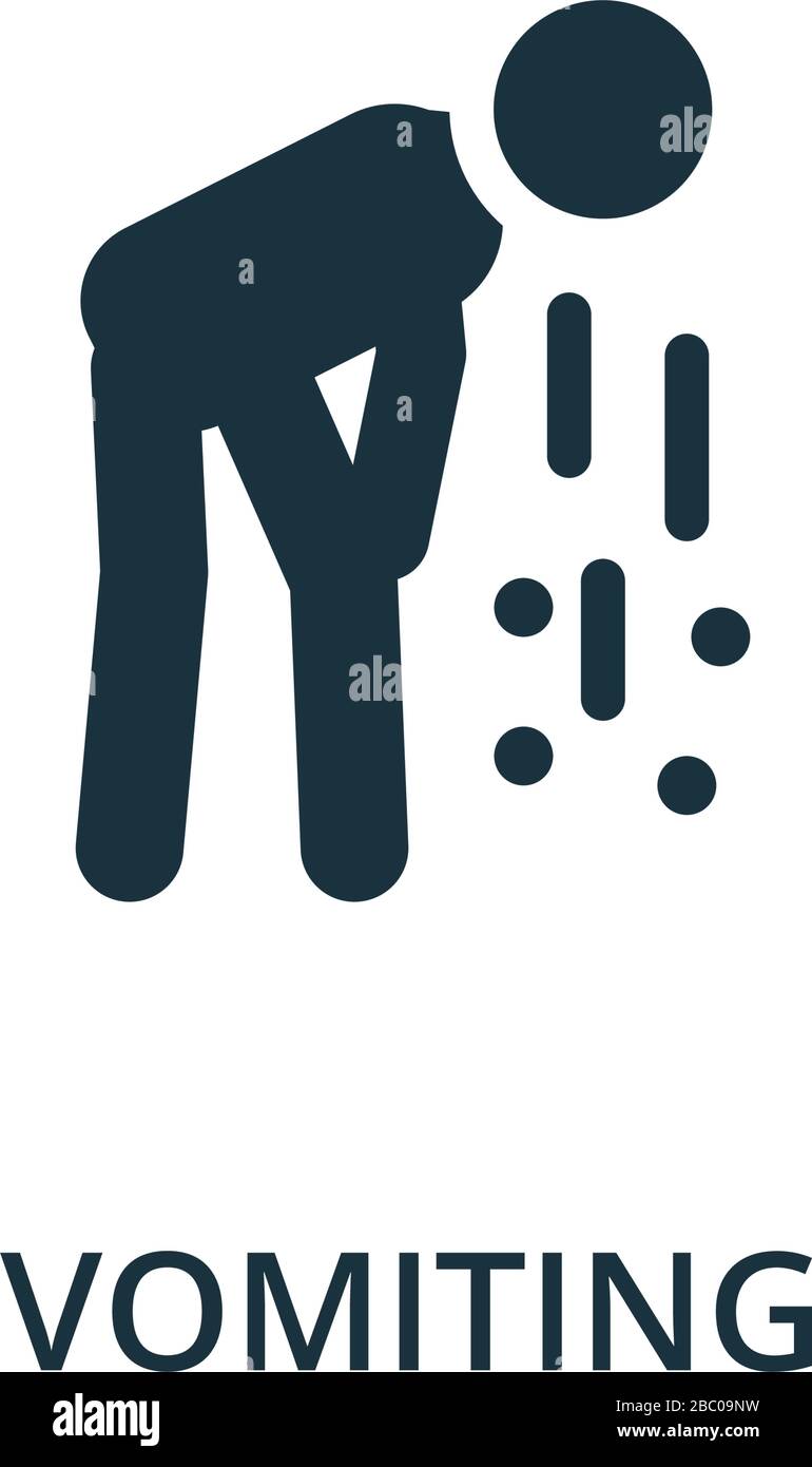 Vomiting icon. Simple illustration from coronavirus collection. Creative Vomiting icon for web ...
