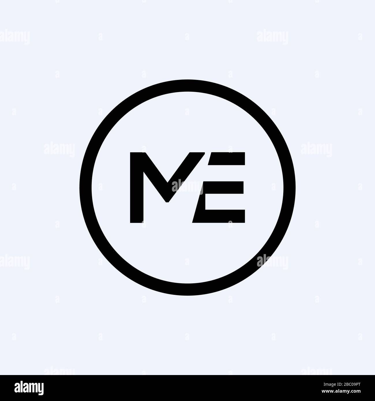 Initial ME letter Logo Design vector Template. Abstract Letter ME logo ...