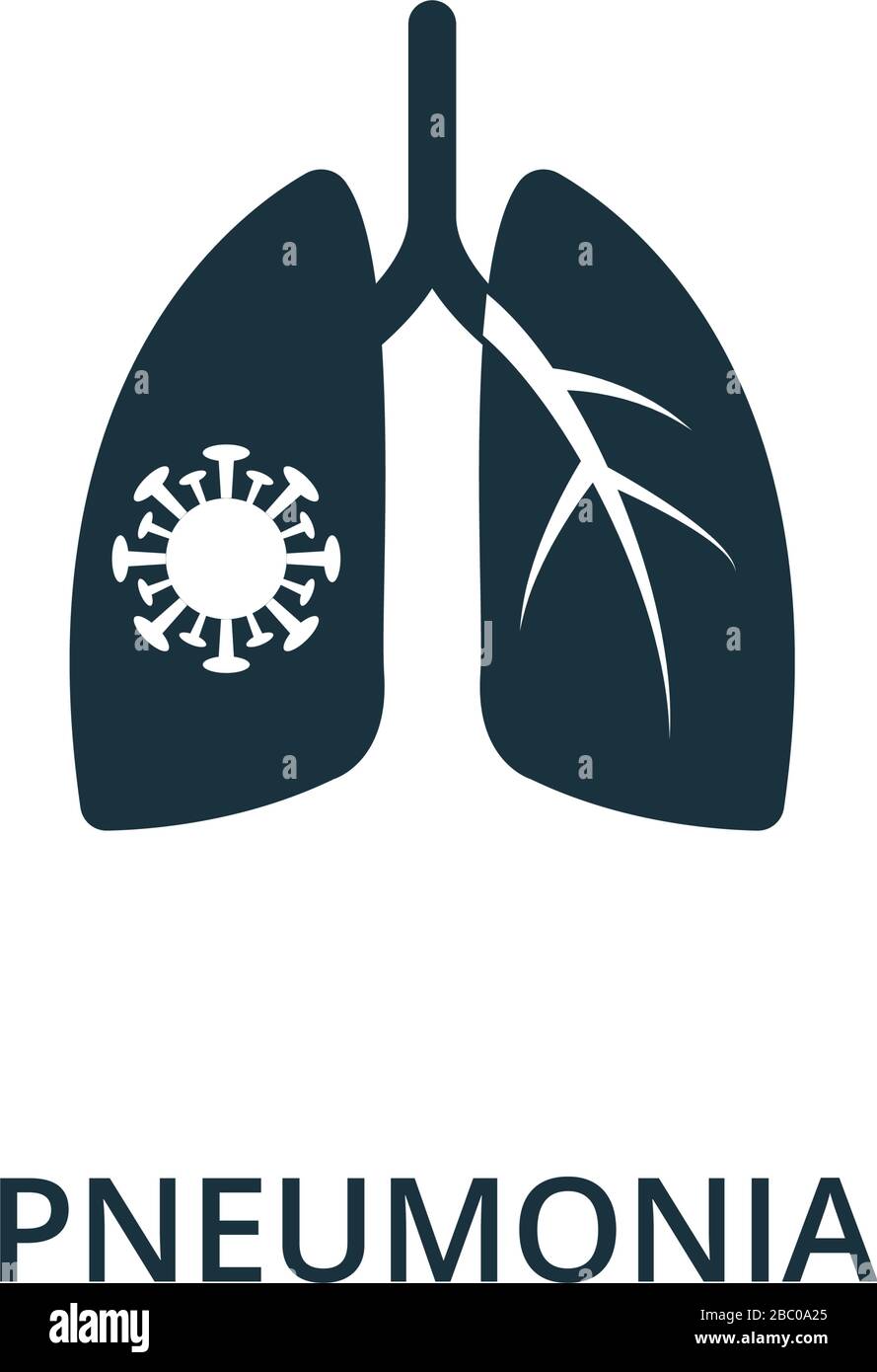 Pneumonia icon. Simple illustration from coronavirus collection ...