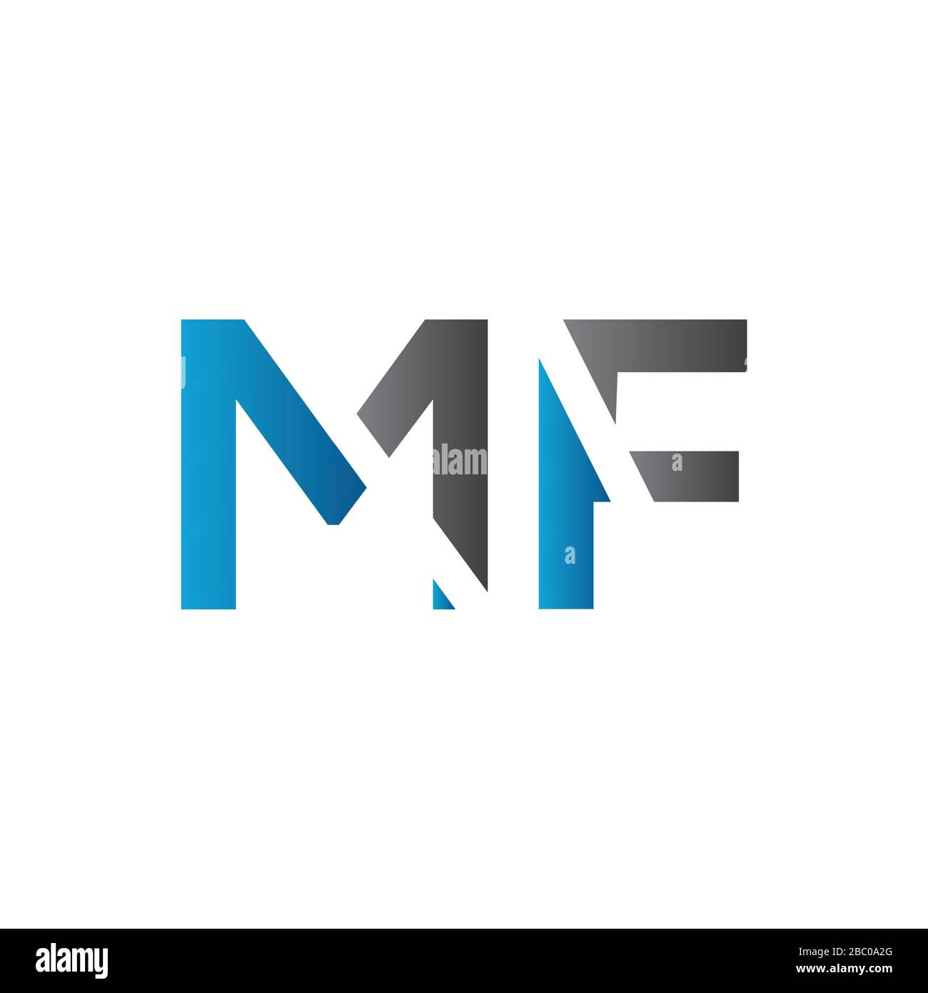 Initial MF letter Logo vector Template. Abstract Letter MF logo Design ...