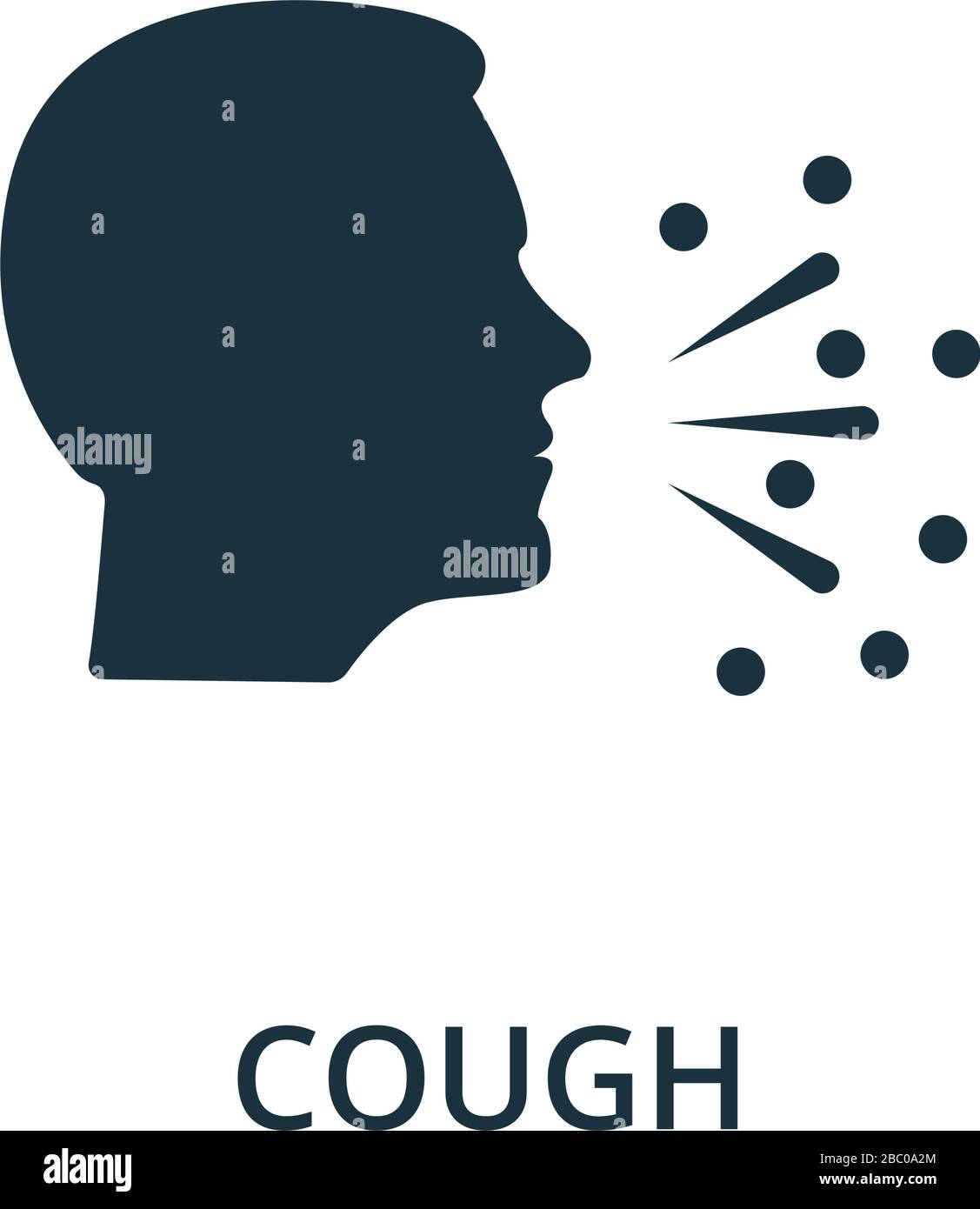 Cough icon. Simple illustration from coronavirus collection. Creative ...