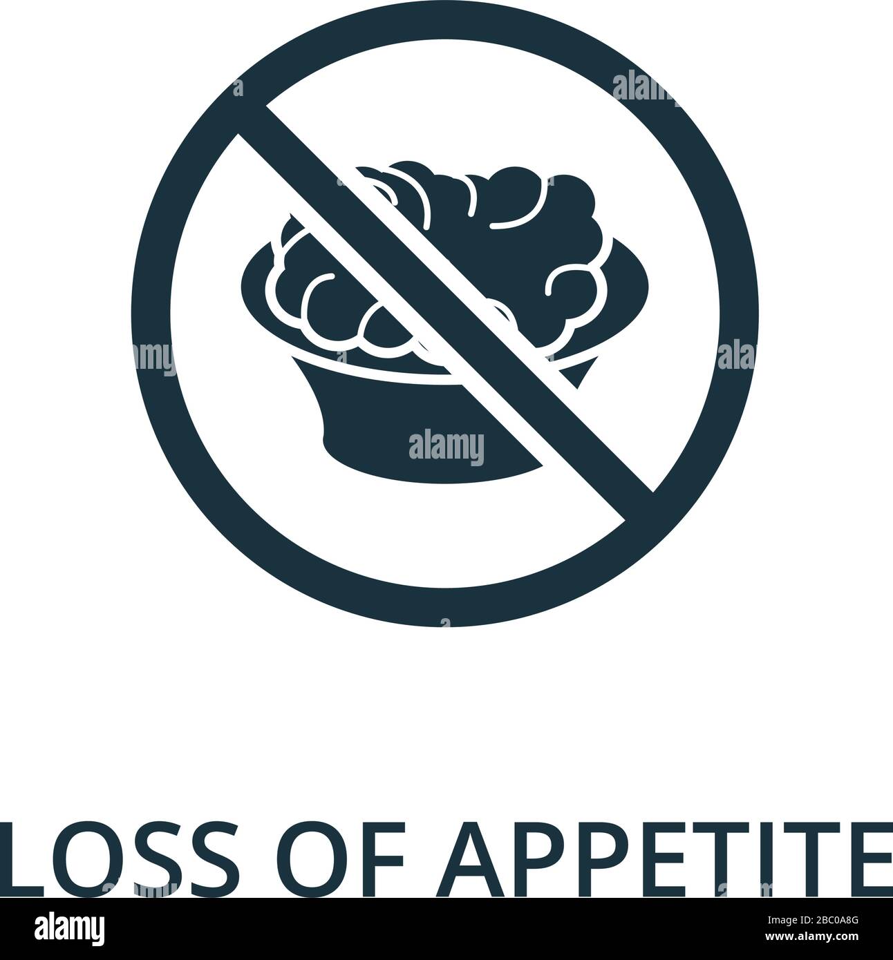 Loss Of Appetite icon. Simple illustration from coronavirus collection ...