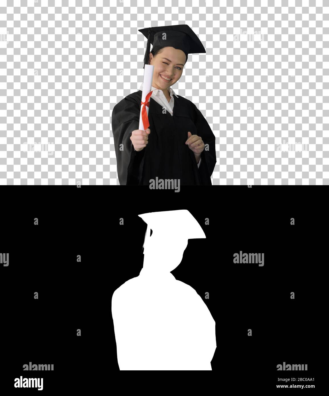 American blue gown graduation hi-res stock photography and images - Alamy
