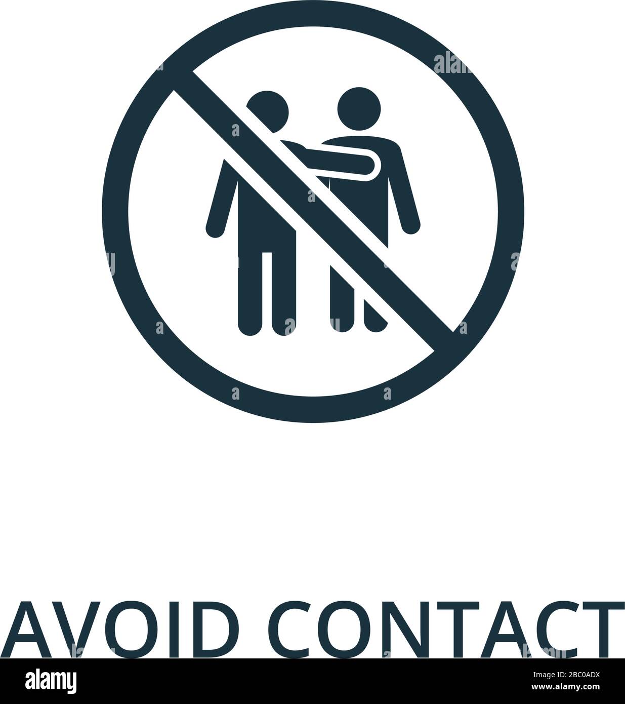 Avoid Contact icon. Simple illustration from coronavirus collection ...