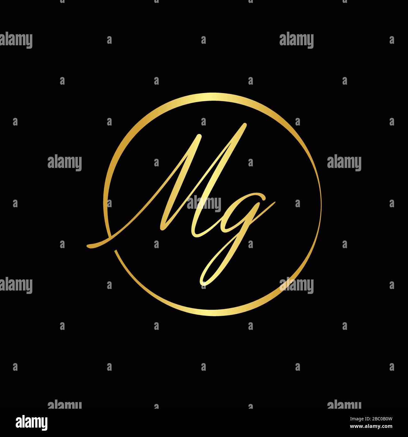Initial MG letter Logo vector Template. Abstract Letter MG logo Design ...