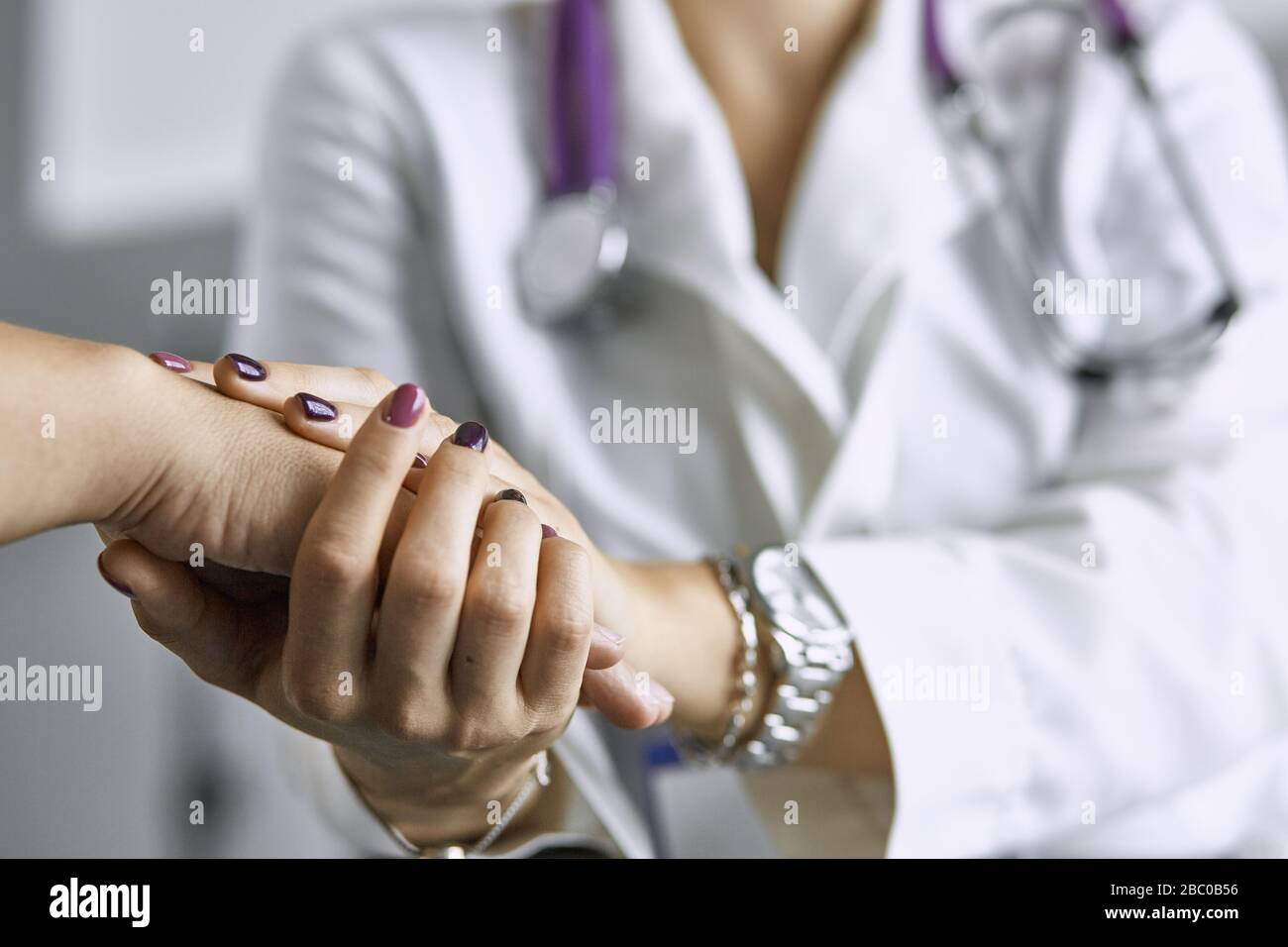 Hand mature female patient hi-res stock photography and images - Alamy