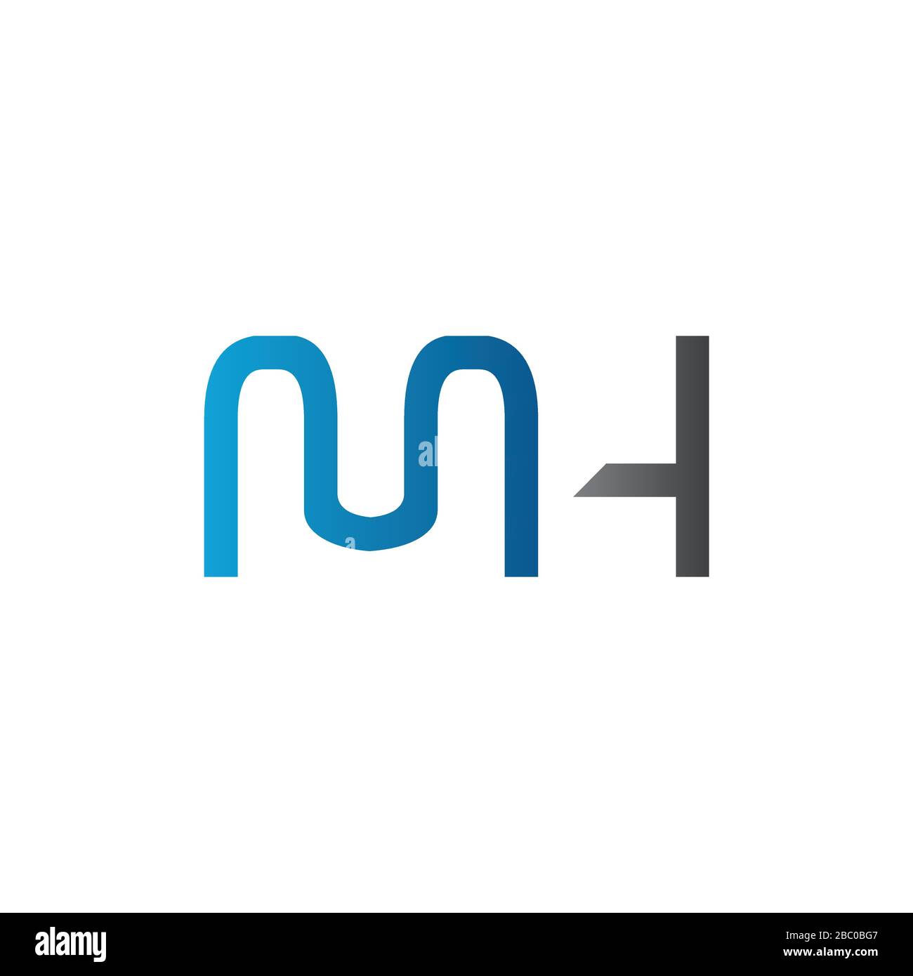 Initial MH letter Logo vector Template. Abstract Letter MH logo Design ...