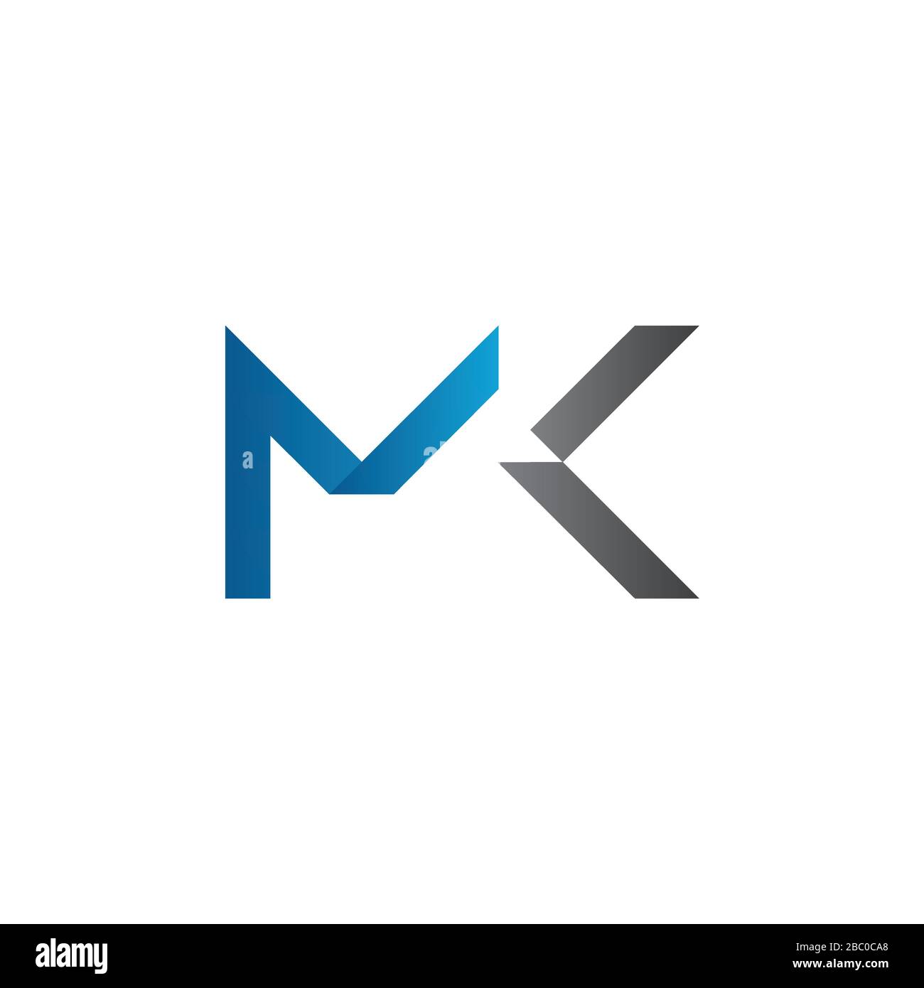 Initial MK letter Logo vector Template. Abstract Letter MK logo Design ...