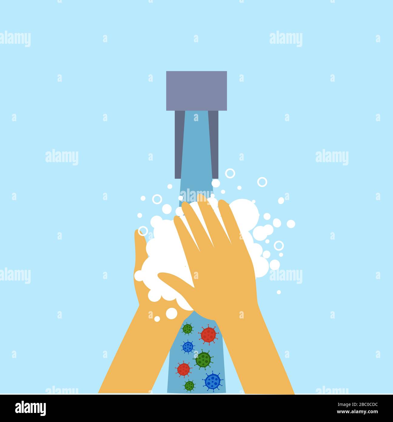 Wash hand concept vector illustration Stock Vector Image & Art - Alamy