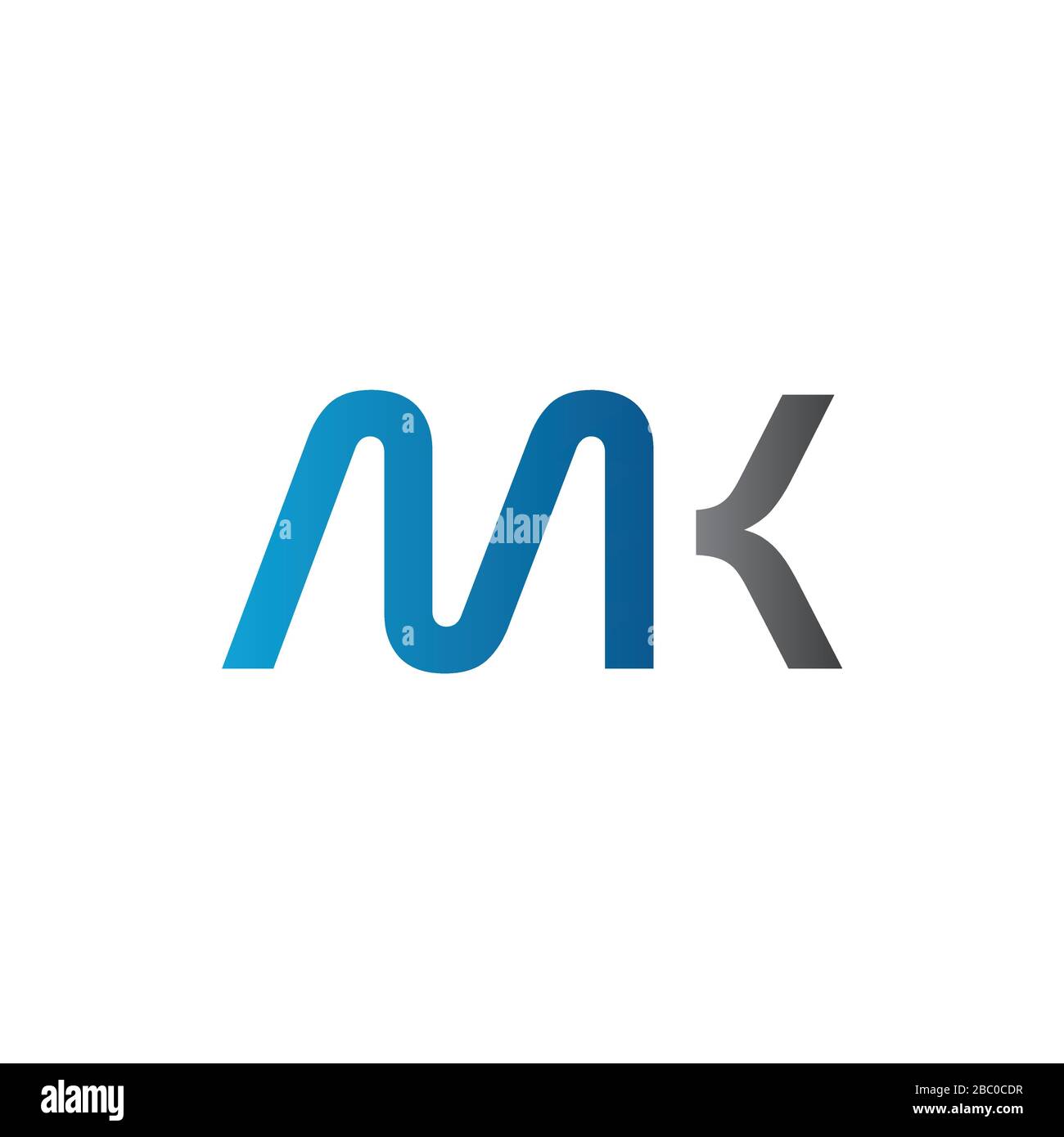 Initial MK letter Logo vector Template. Abstract Letter MK logo Design ...