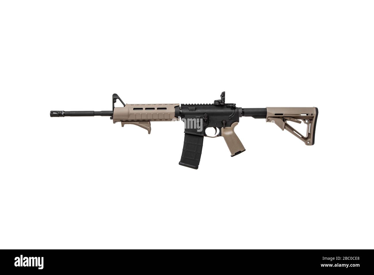 Modern automatic rifle isolated on white background. Weapons for police ...