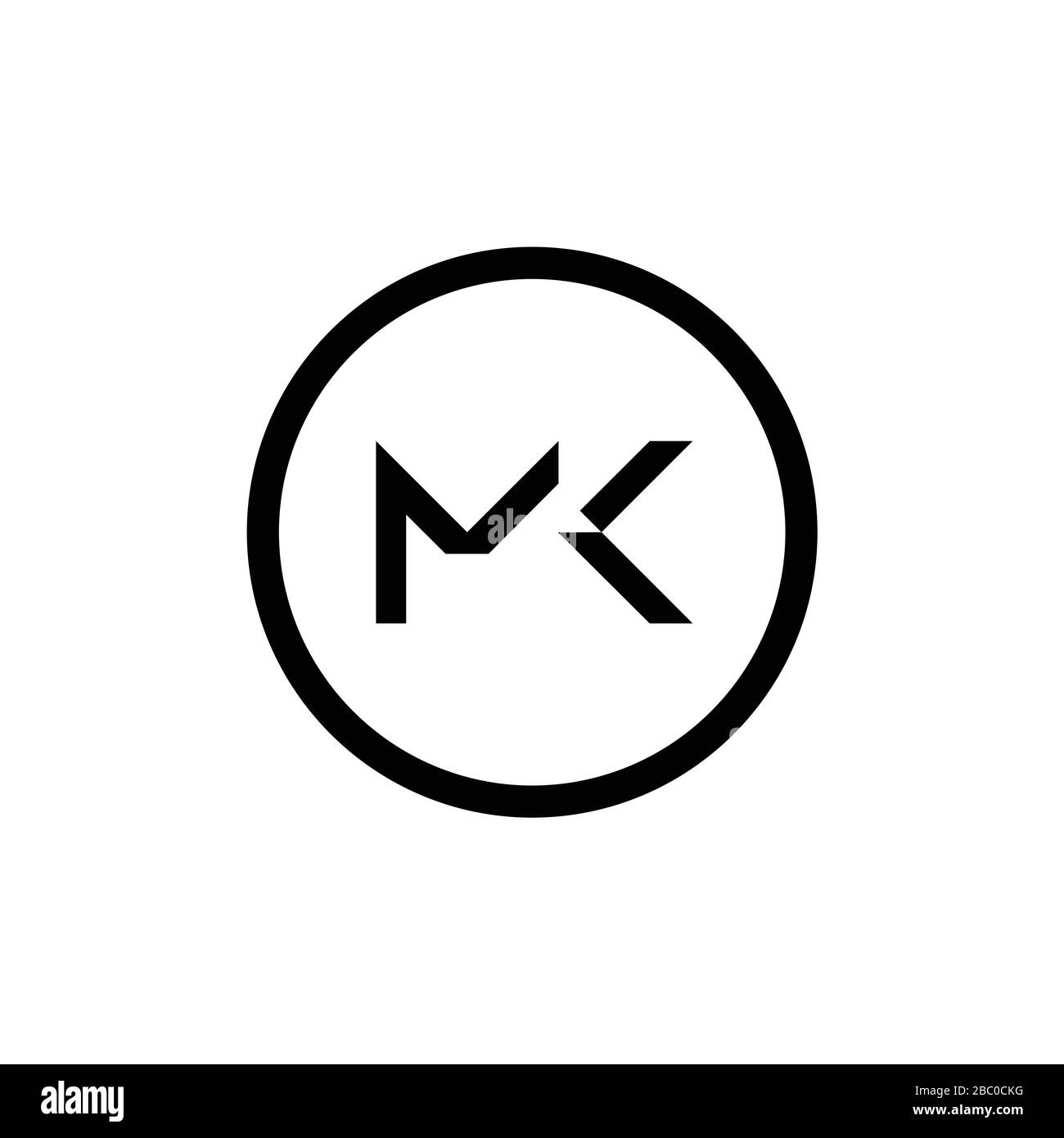 Initial MK letter Logo vector Template. Abstract Letter MK logo Design ...