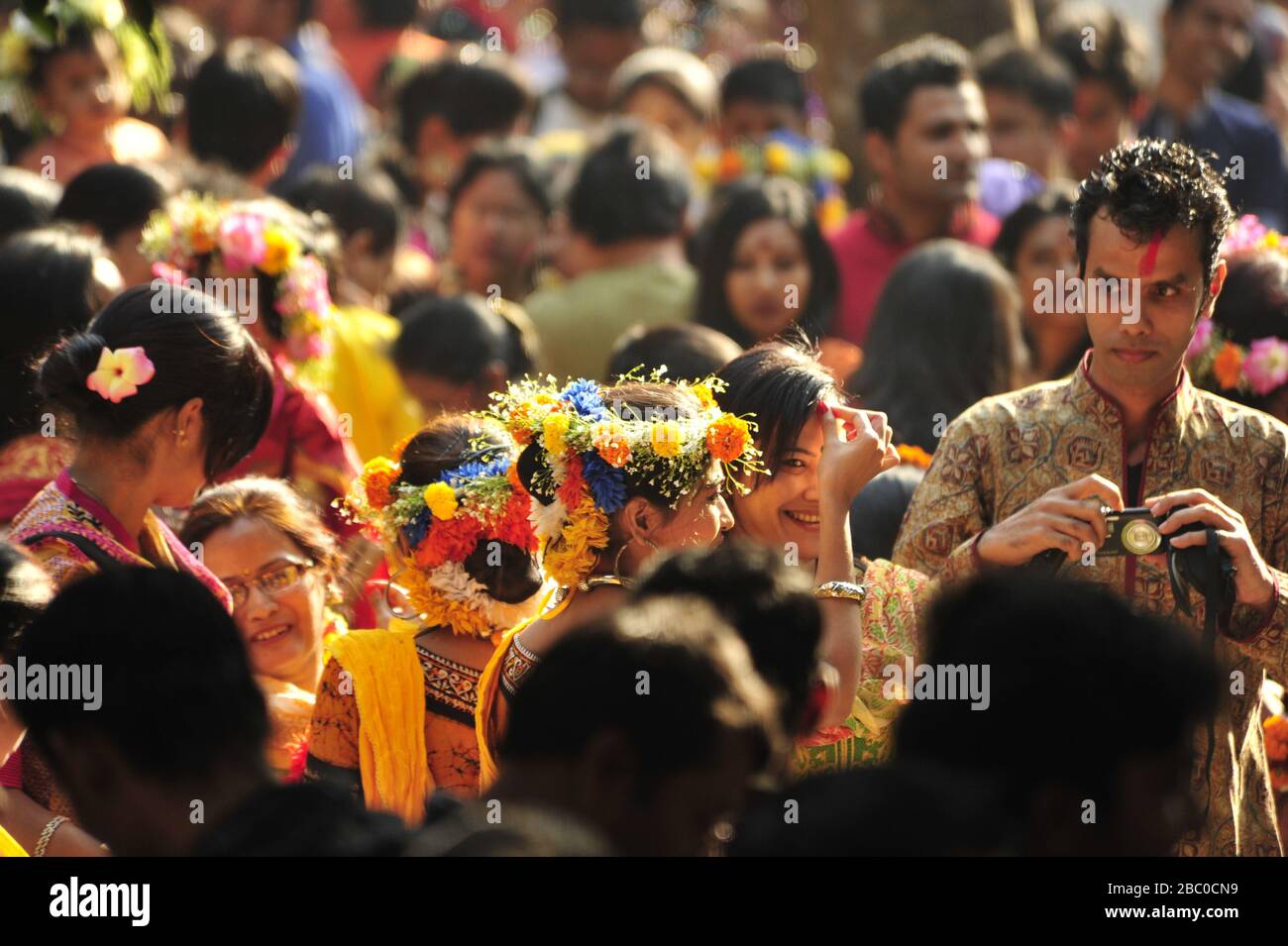 People from all walk join the cultural program of Pahela Falgun, also ...