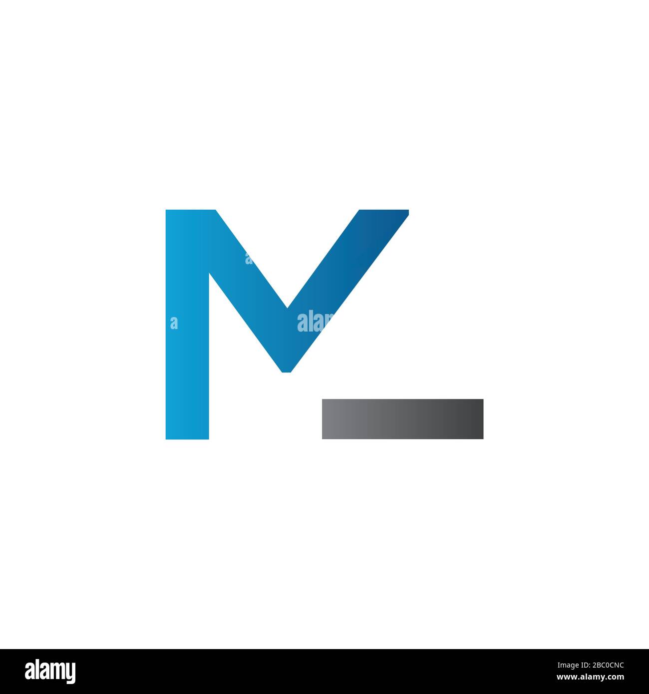Initial Ml Letter Logo Vector Template Abstract Letter Ml Logo Design Minimalist Linked Letter