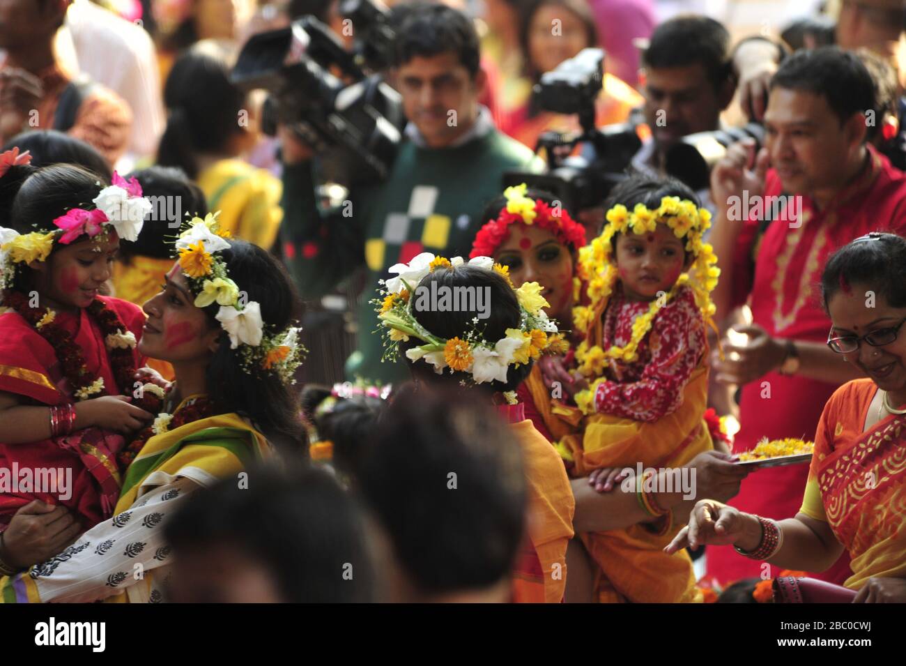 People from all walk join the cultural program of Pahela Falgun, also ...