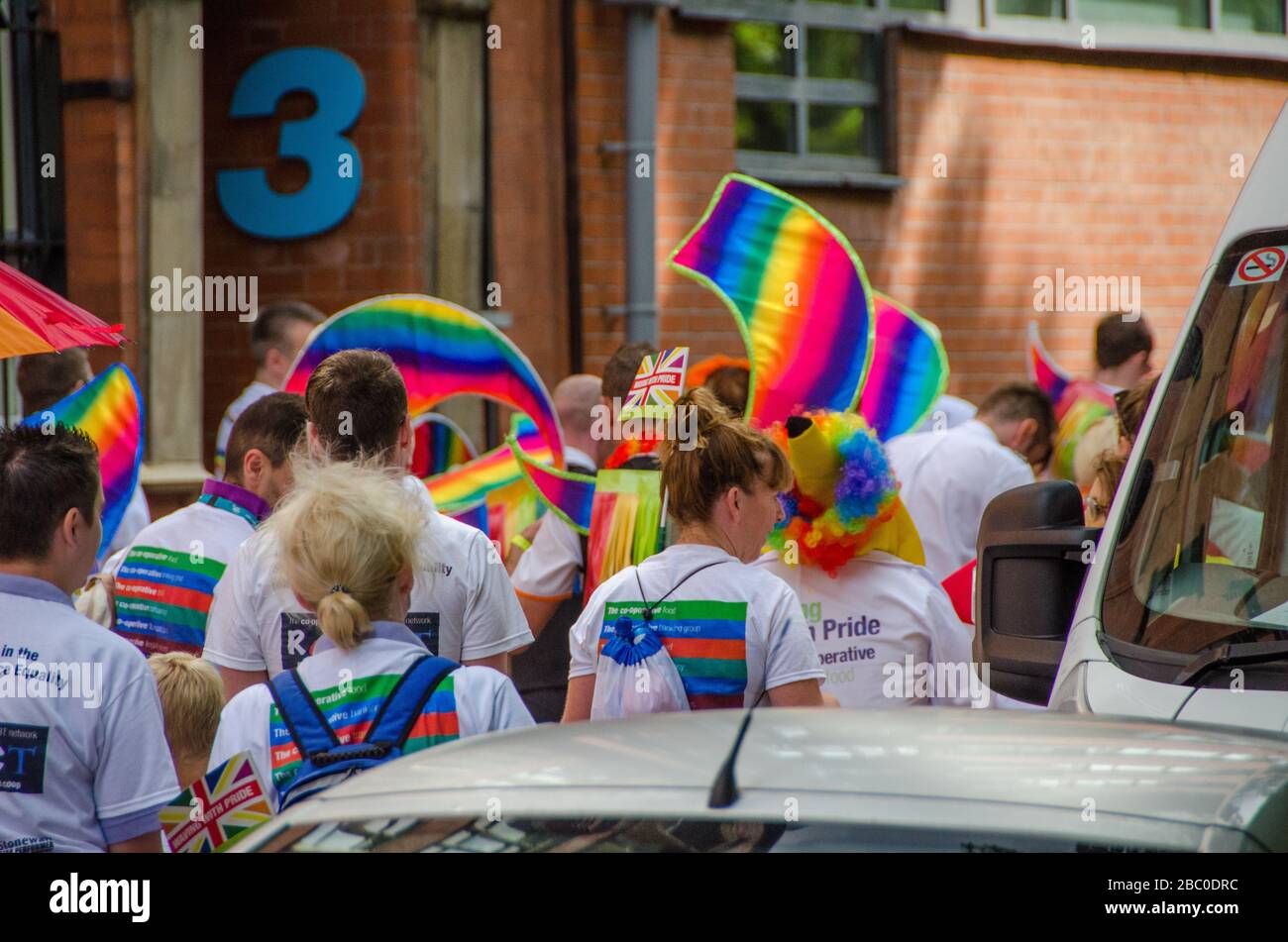 Rainbow flags at manchester pride hi-res stock photography and images ...