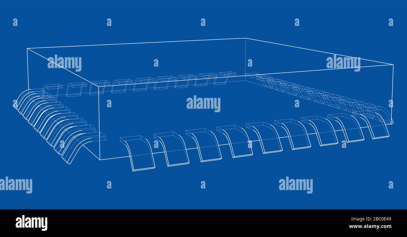 3d Microchip Vector Rendering Of 3d Stock Vector Image And Art Alamy