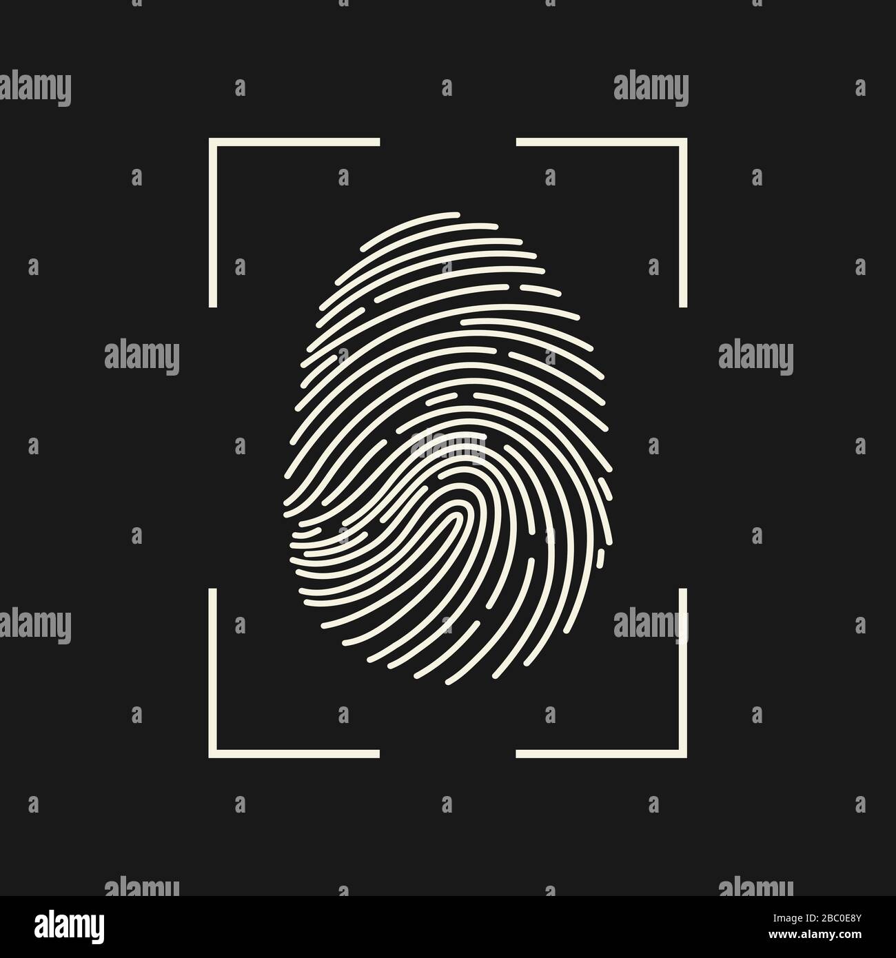 Fingerprint icon. Cyber security concept. Digital security ... Fingerprint icon. Cyber security concept. Digital security ...