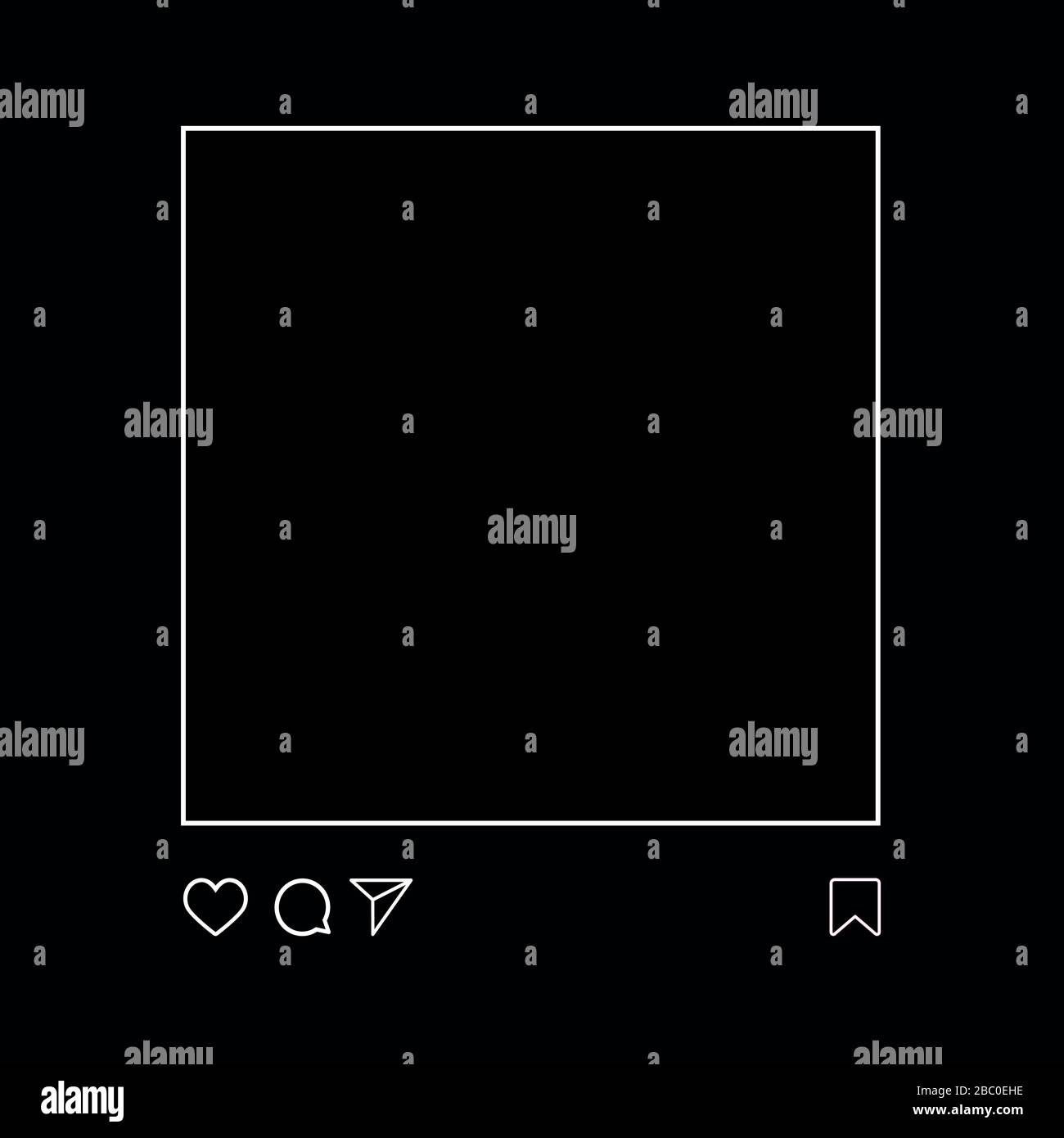 Social network photo frame. Post template framework. Insert your ...