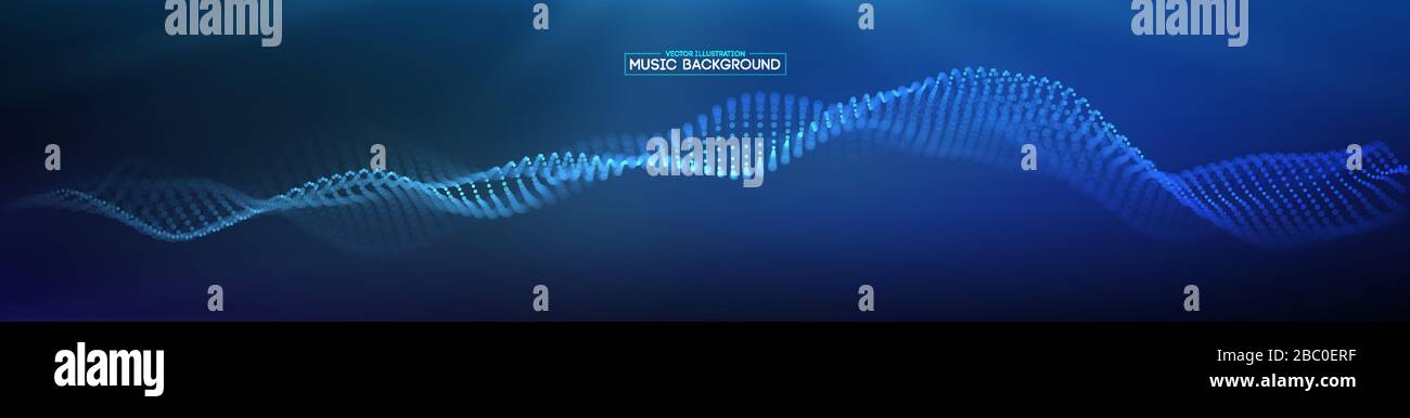 Music abstract background blue. Equalizer for music, showing sound ...