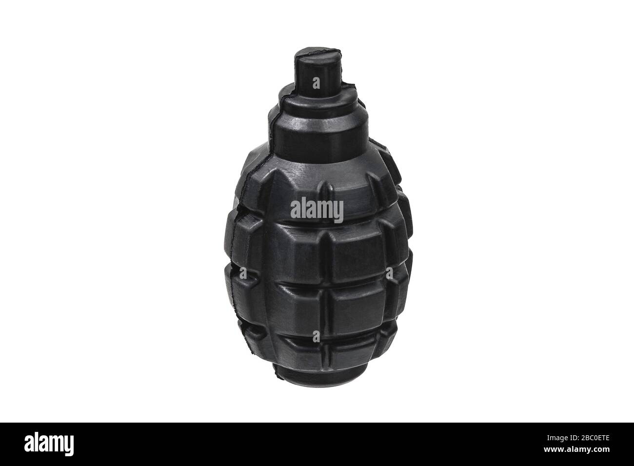 Rubber dummy grenades for training and learning. Isolate on a white ...