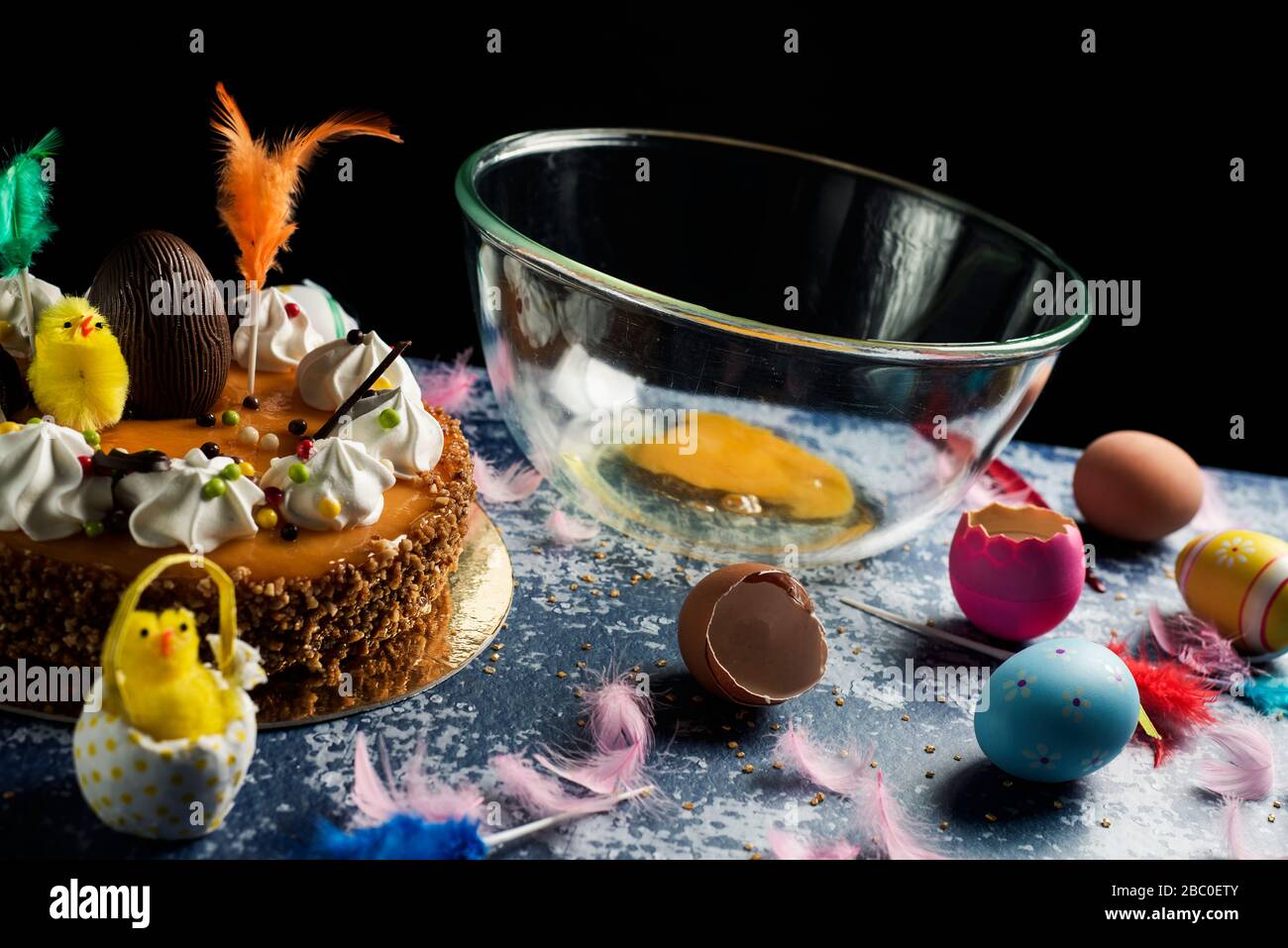 a typical mona de pascua, a cake eaten in Spain on Easter Monday ...