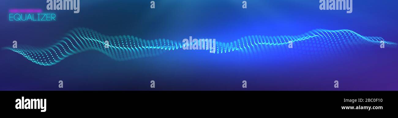 Music abstract background blue. Equalizer for music, showing sound ...