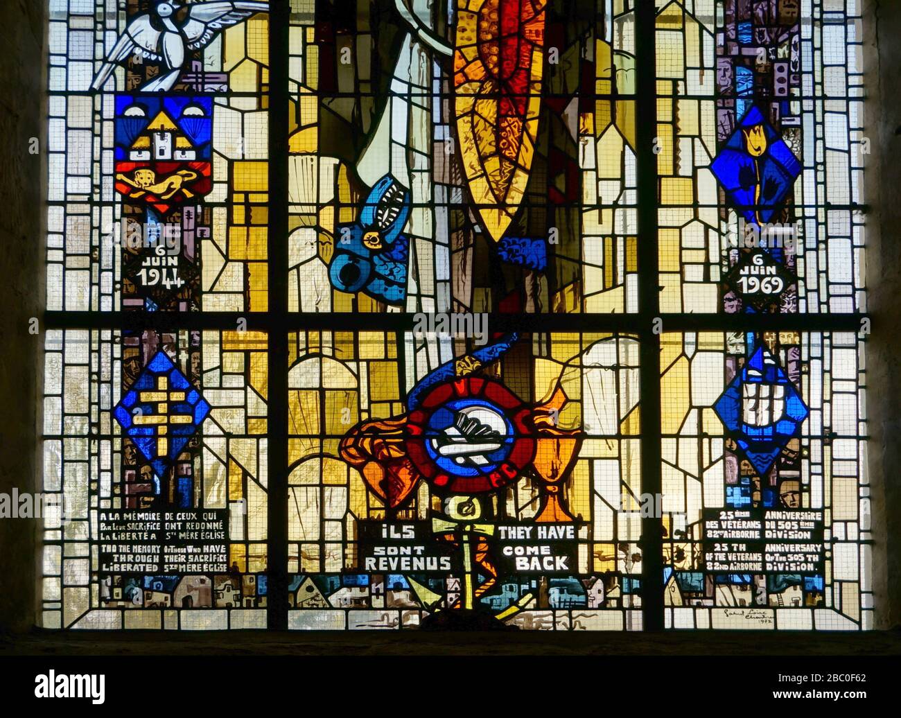 Modern stained glass church window Stock Photo - Alamy