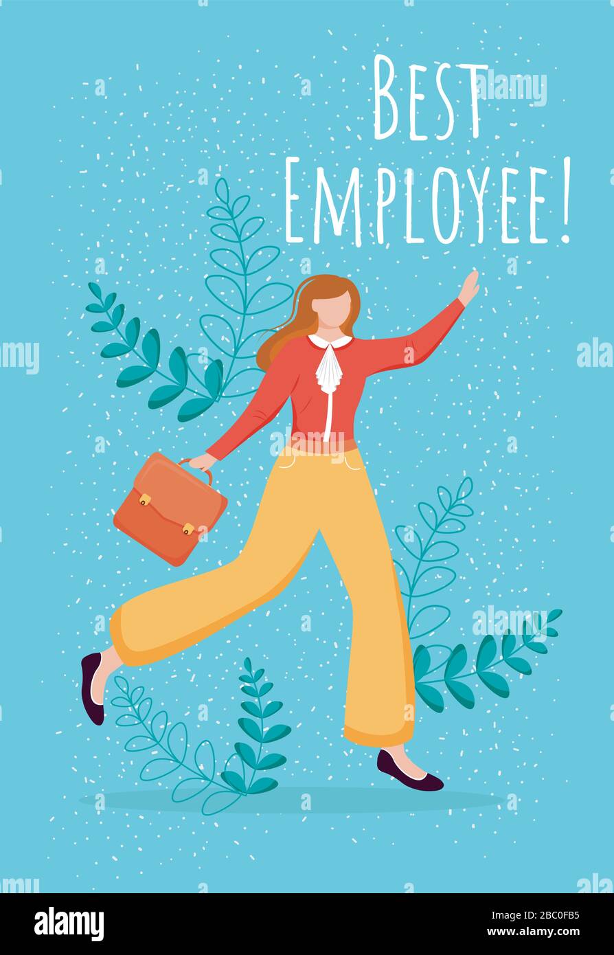 Best employee poster vector template Stock Vector Image & Art - Alamy