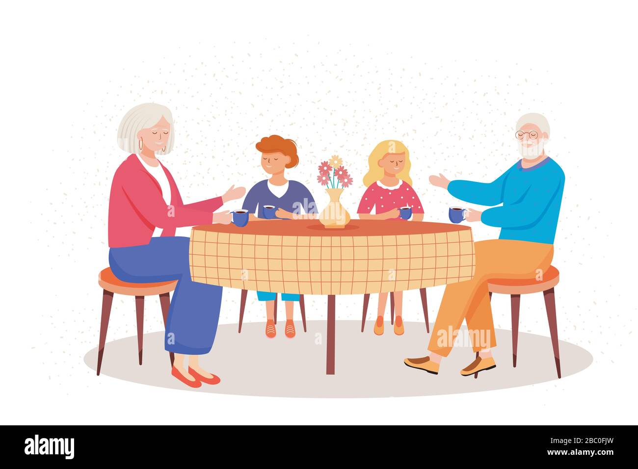 Retired people flat vector illustration Stock Vector Image & Art - Alamy