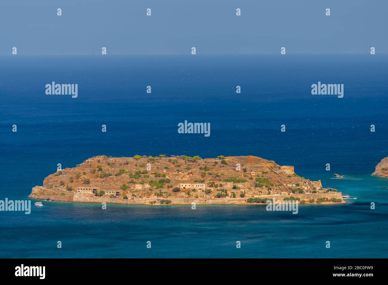 Aerial view of Spinalonga Island, Crete, Greece Stock Photo - Alamy