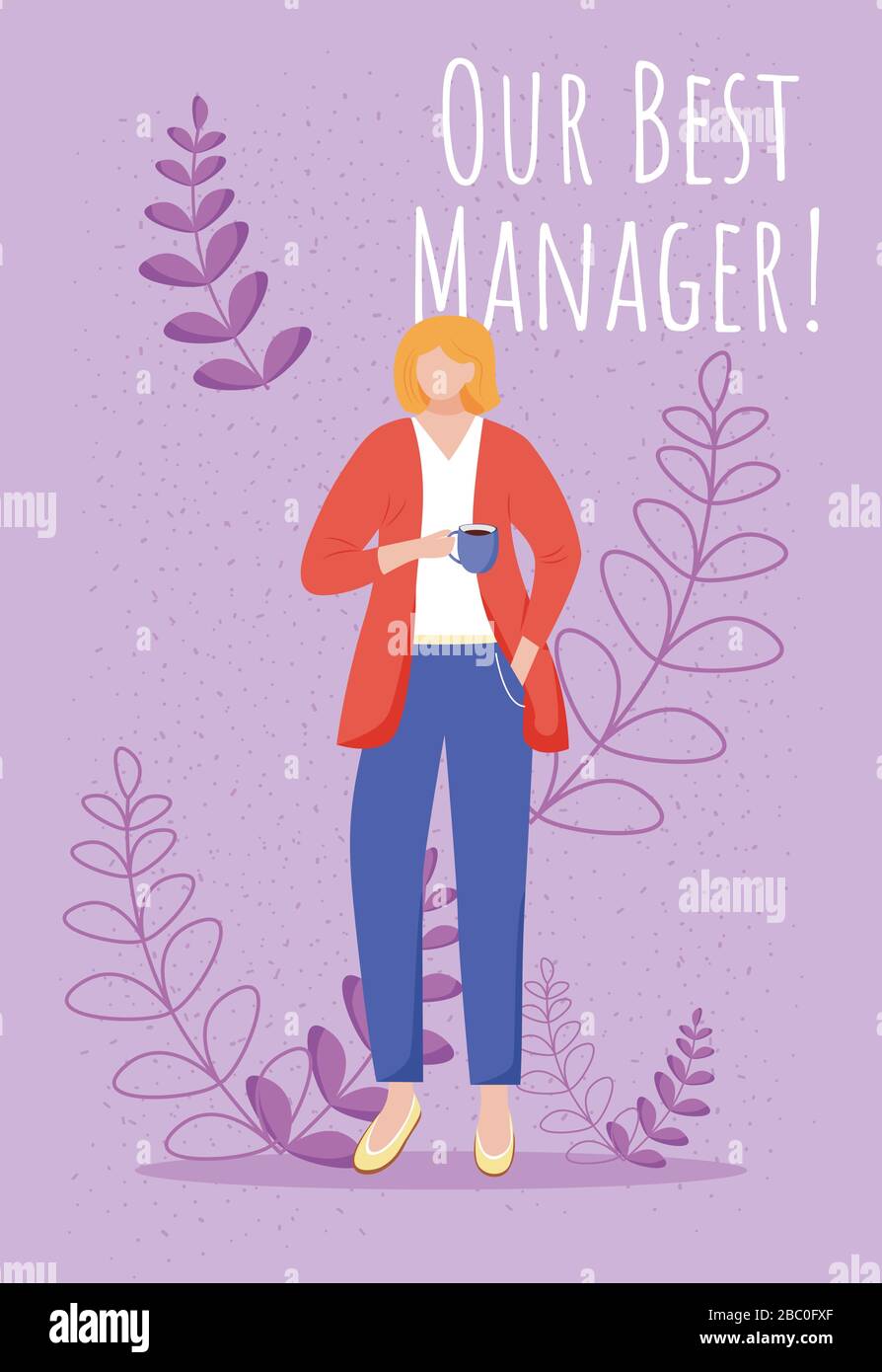 Our best manager poster vector template Stock Vector Image & Art - Alamy
