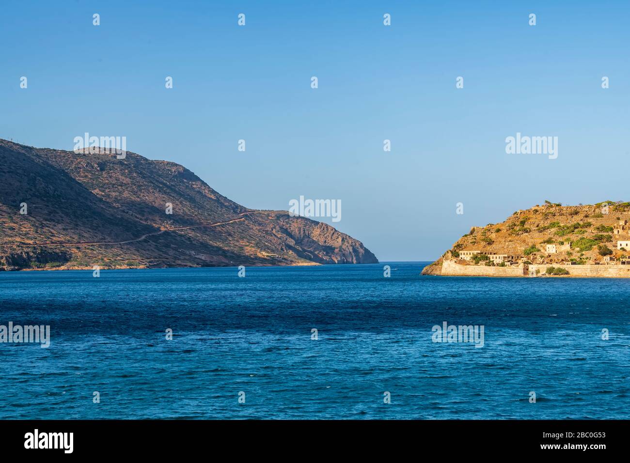 Aerial view of Spinalonga Island, Crete, Greece Stock Photo - Alamy