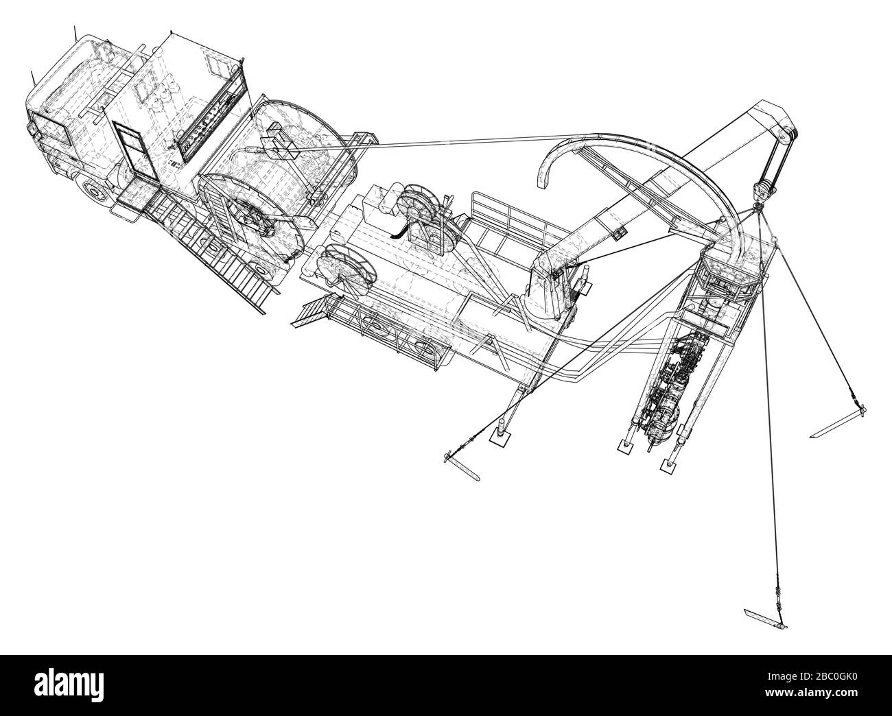 Reel truck Stock Vector Images - Alamy
