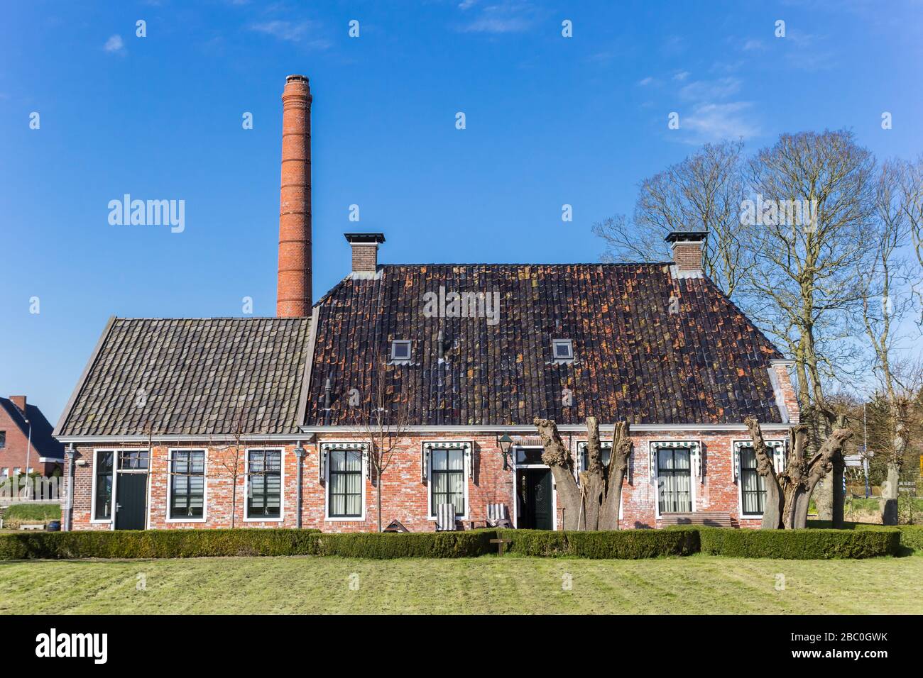 Typical dutch house in historic city Appingedam, Netherlands Stock ...