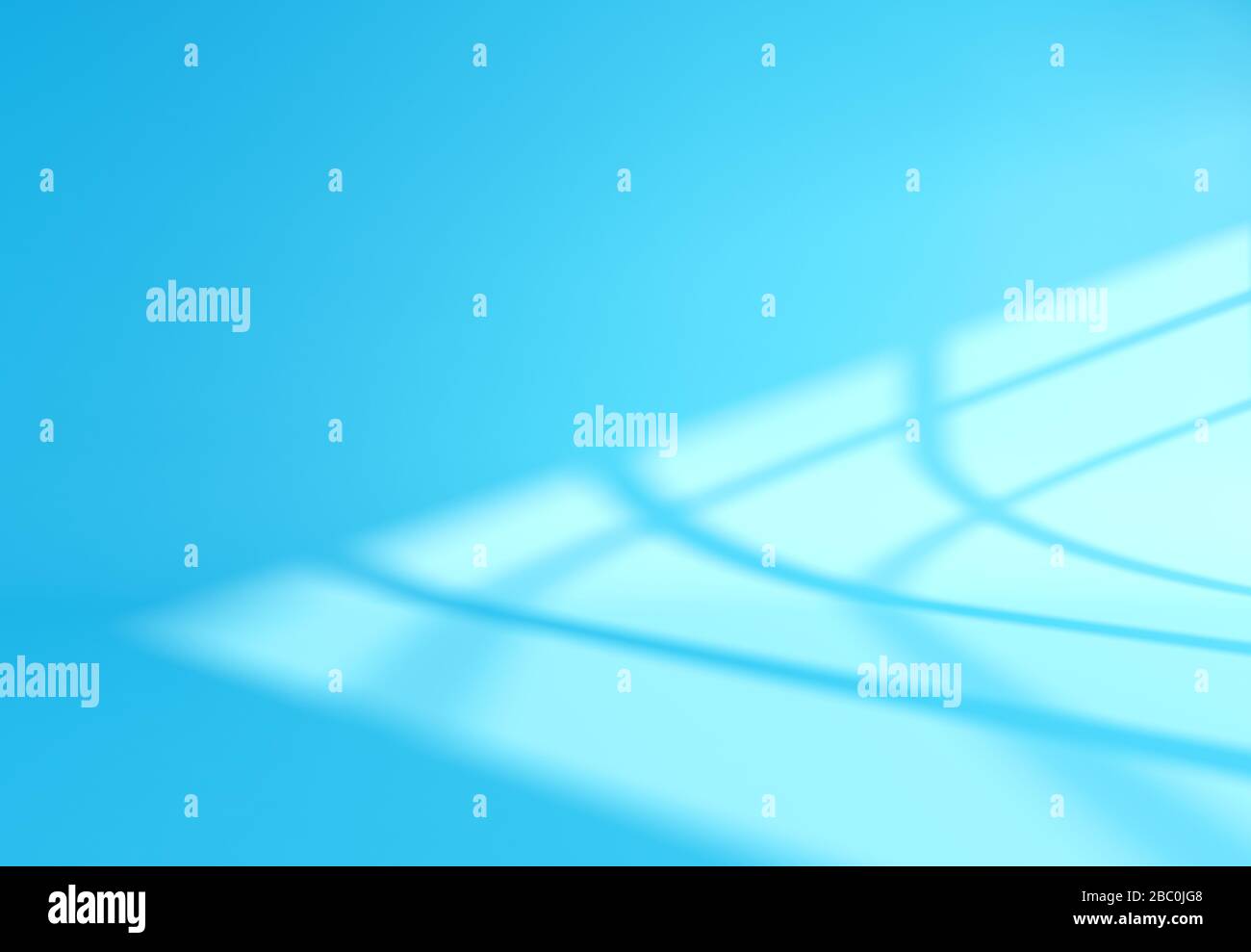 Shadow effect due to sunlight reflection and window frame on curved ...