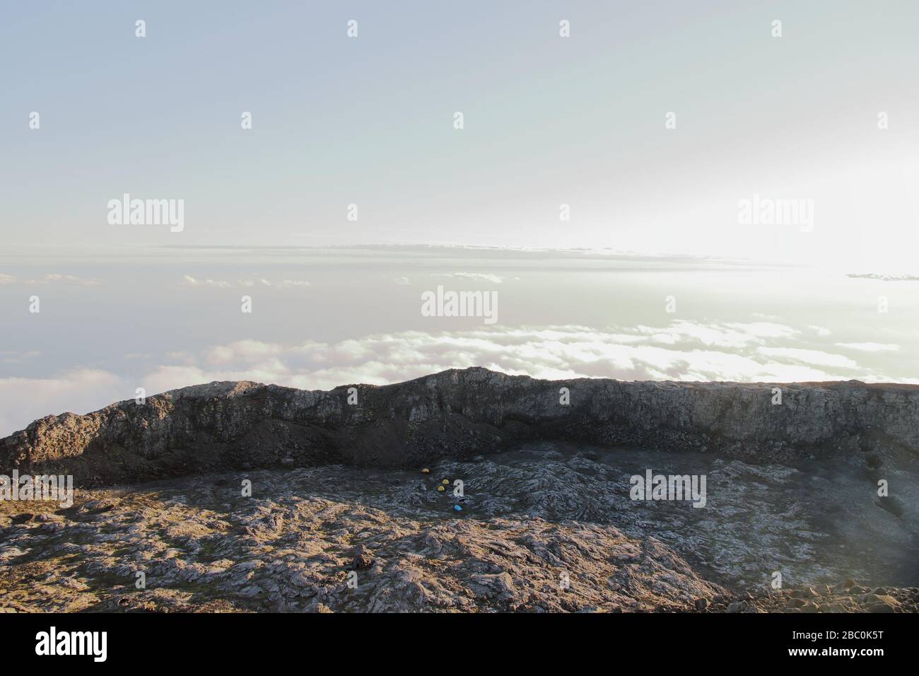 A stunning view from the top of Pico Mountain on Pico Island, Azores ...