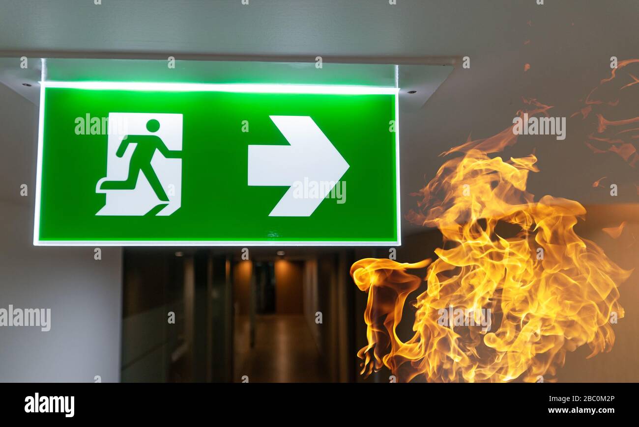 Fire assembly point signs hi-res stock photography and images - Alamy