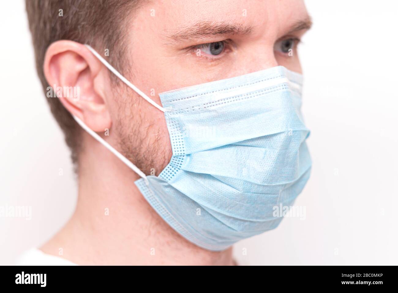 Man face in protective medical hi-res stock photography and images - Alamy