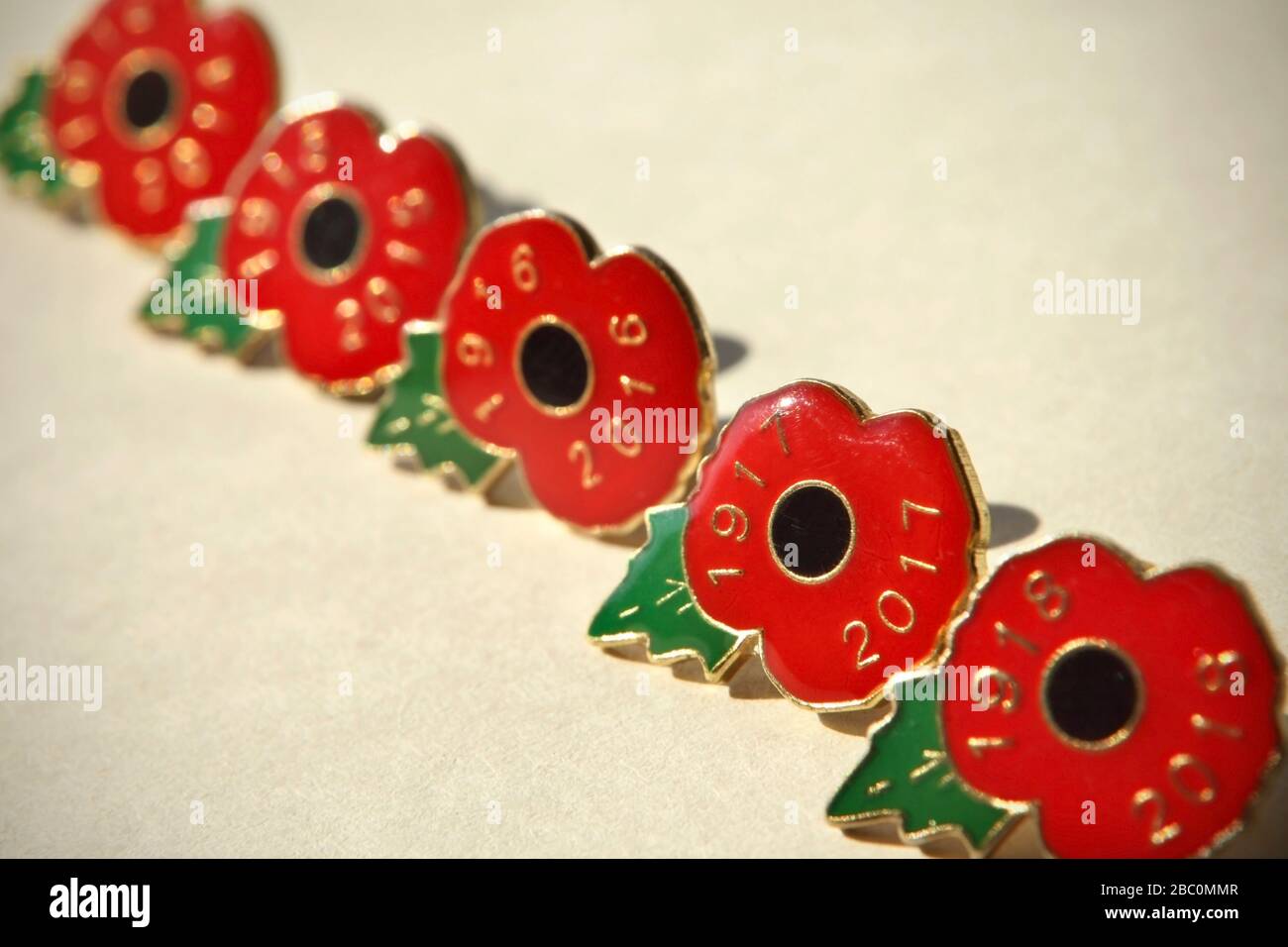 Commemorative pin badges for the World War 1 centenary, 1914-1918 Stock ...