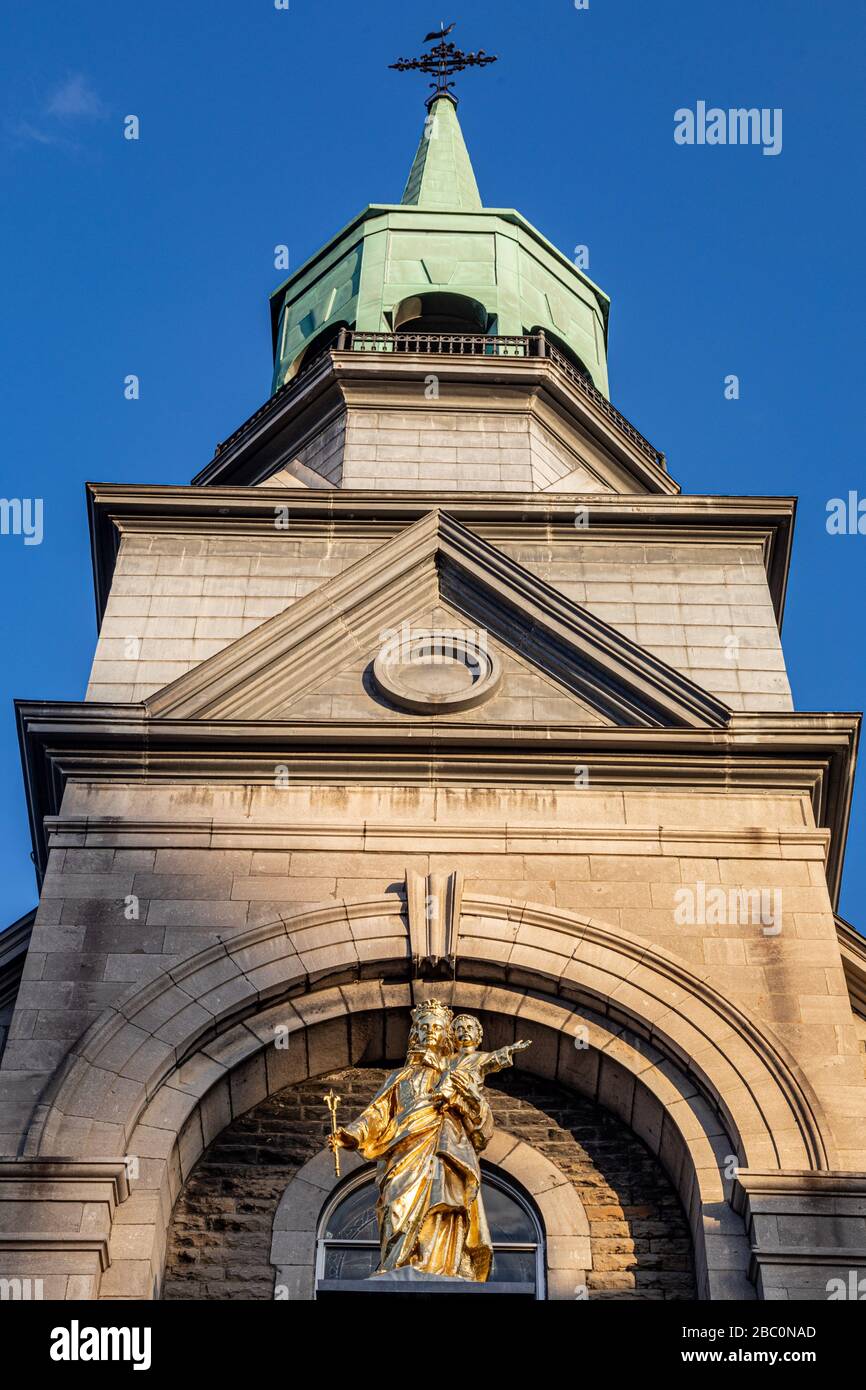FACADE OF THE NOTRE-DAME DE BON SECOURS CHAPEL, MONTREAL, QUEBEC ...