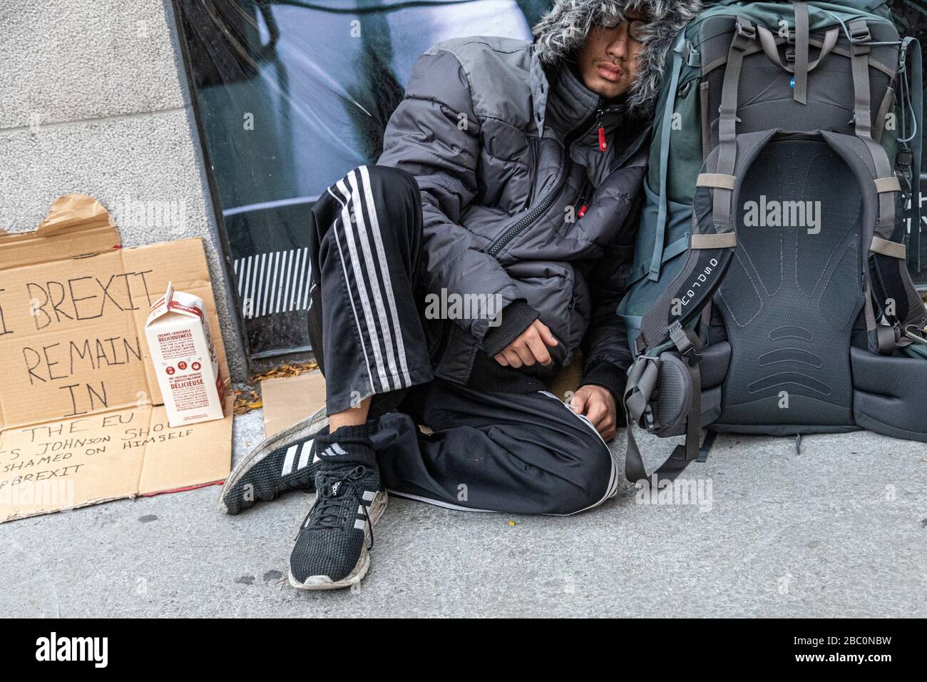 Homeless Man Begging