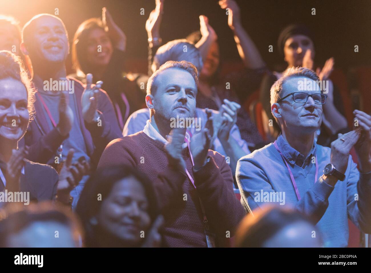 Business man clapping audience hi-res stock photography and images - Alamy