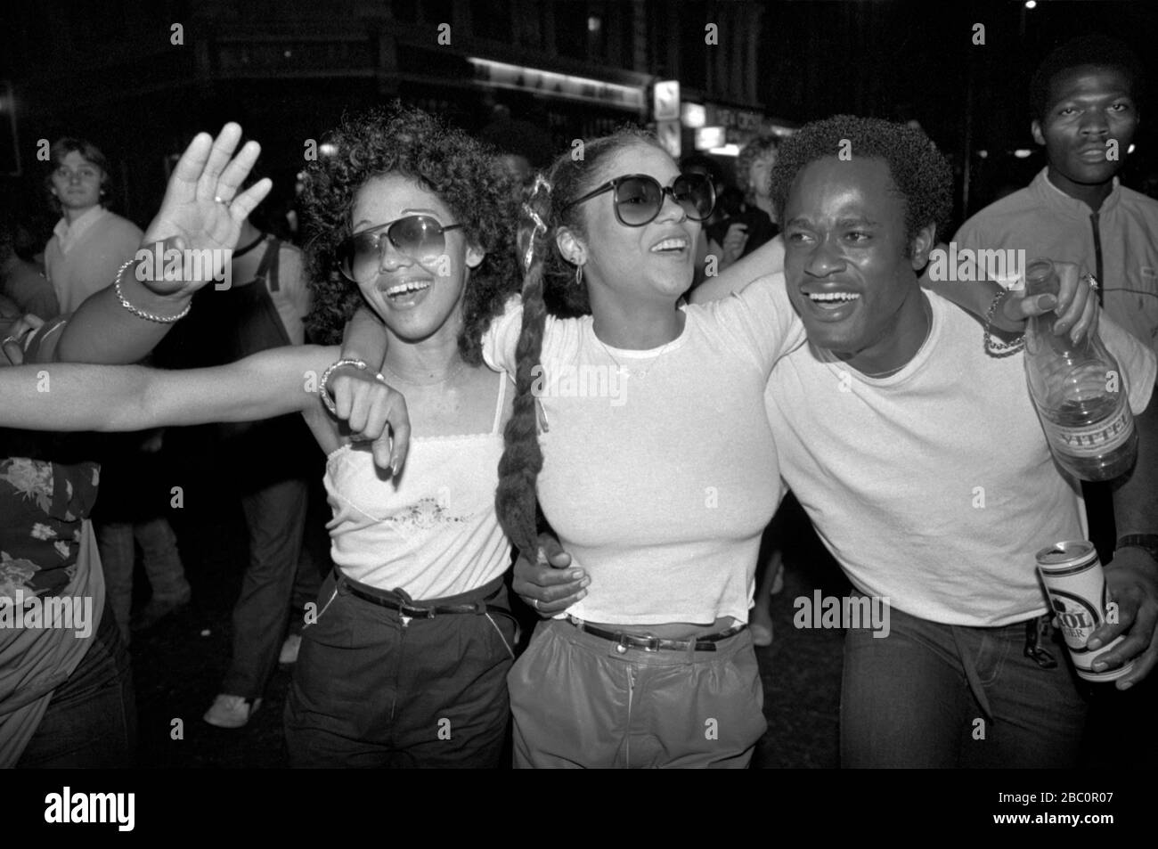 Notting Hill Carnival London group of black British men and women ...