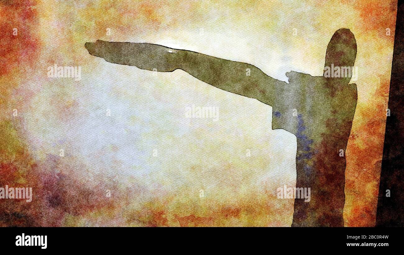 a human shadow with outstretched arm Stock Photo - Alamy